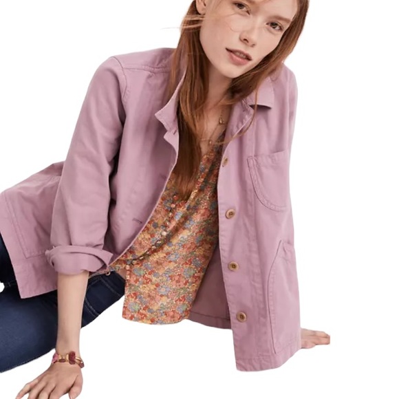 Madewell | Jackets & Coats | Madewell Melodramatic Purple Warren Jacket ...